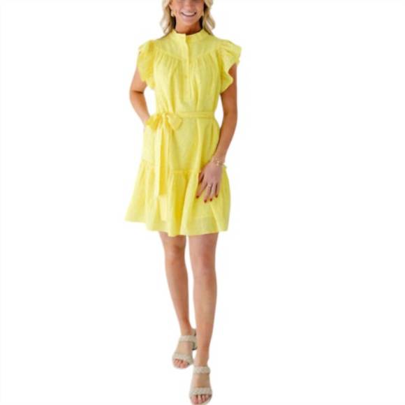 Joy Joy | Dresses | New Joy Joy Placket Peplum Dress In Citrus | Poshmark